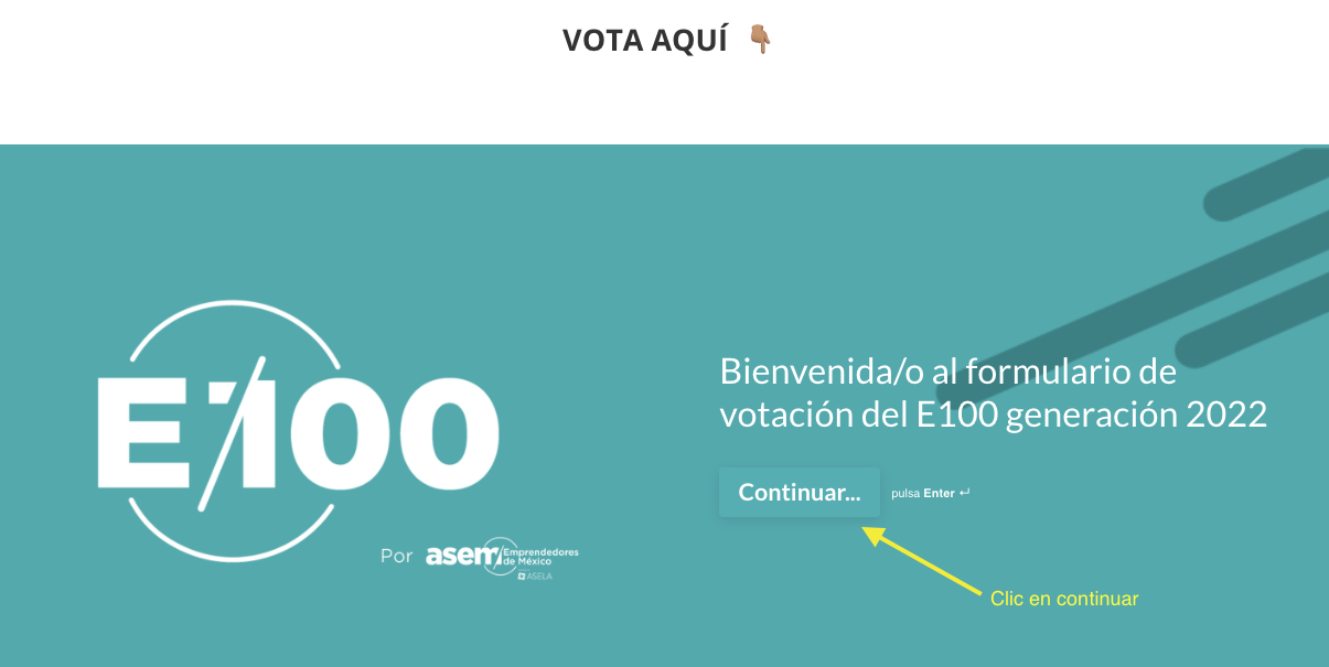 ASEM votación del E-100 generación 2022 - Clean Ranks