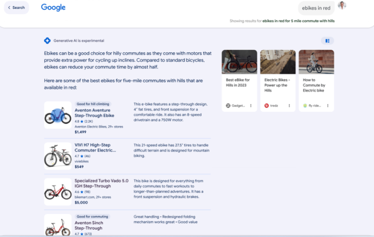 Todo sobre la experiencia de búsqueda generativa de Google